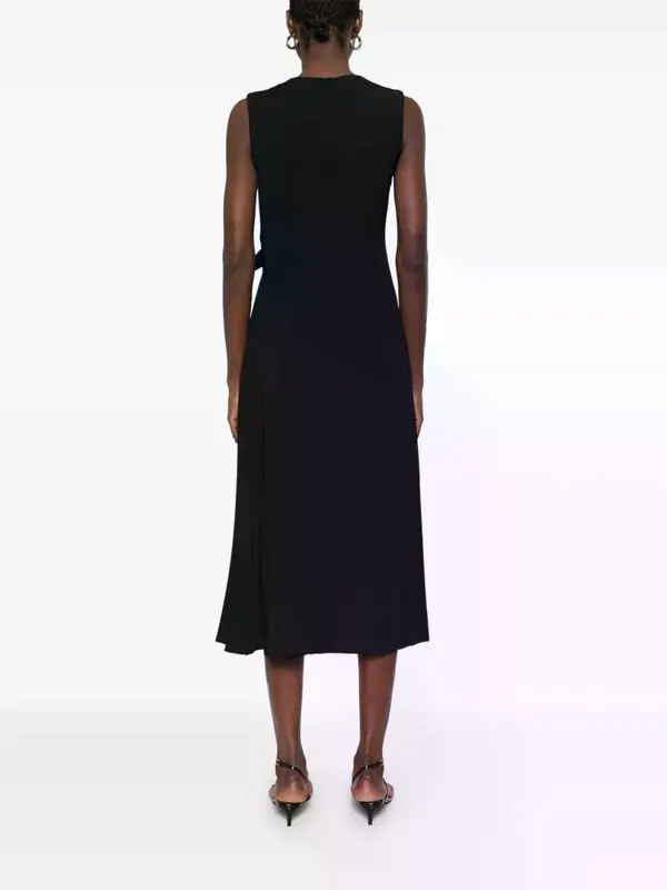 NISSA Floral-appliqué Midi Dress