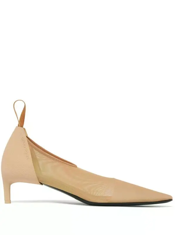 COURREGES 35mm Diving Mesh Pumps - Neutrals
