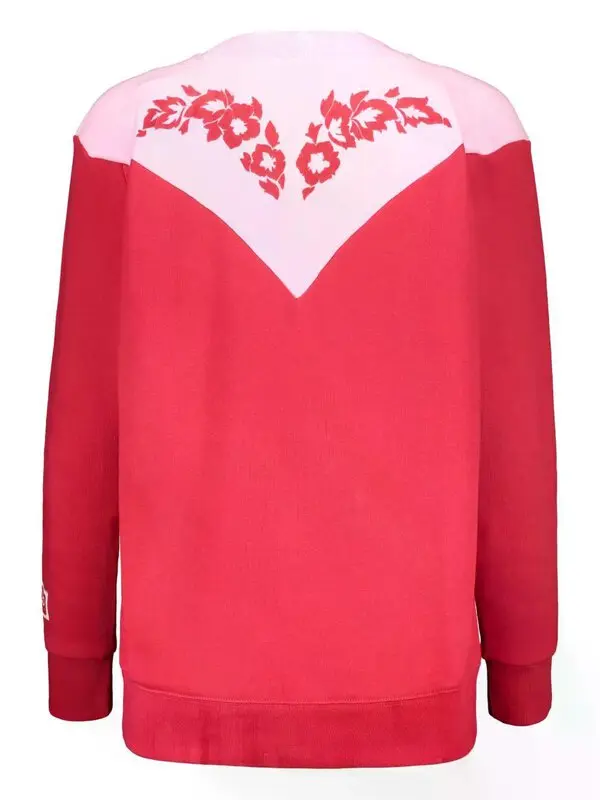 Kenzo Colour-block Sweatshirt With Floral Appliqu