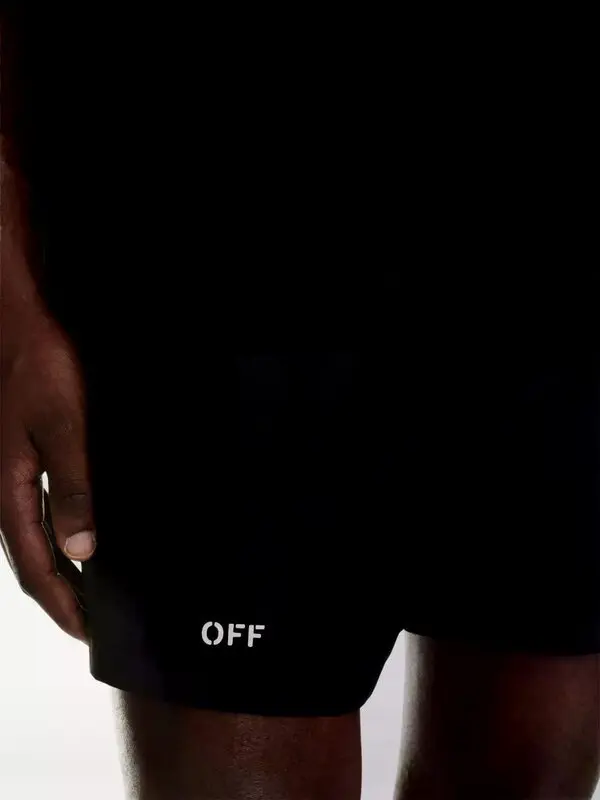 Off-White Logo-print Swim Shorts