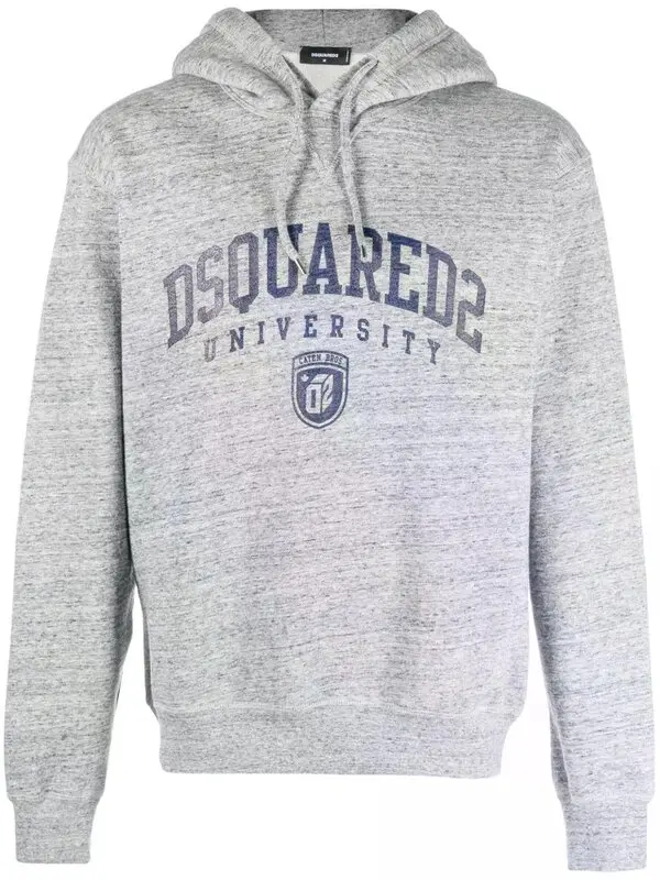 Dsquared2 Logo Print Mélange Effect Hoodie