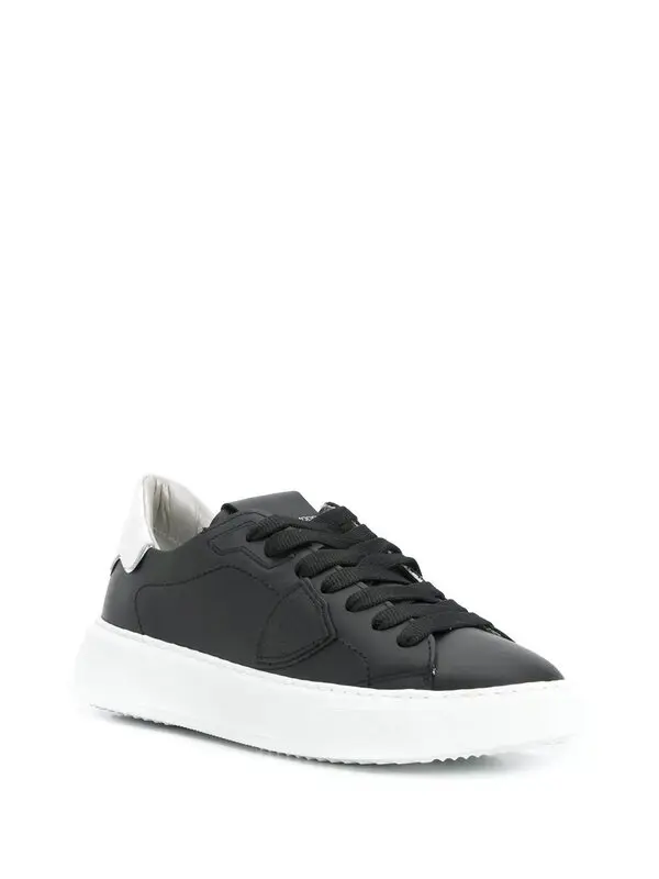 Philippe Model Side Logo Patch Sneakers - Black