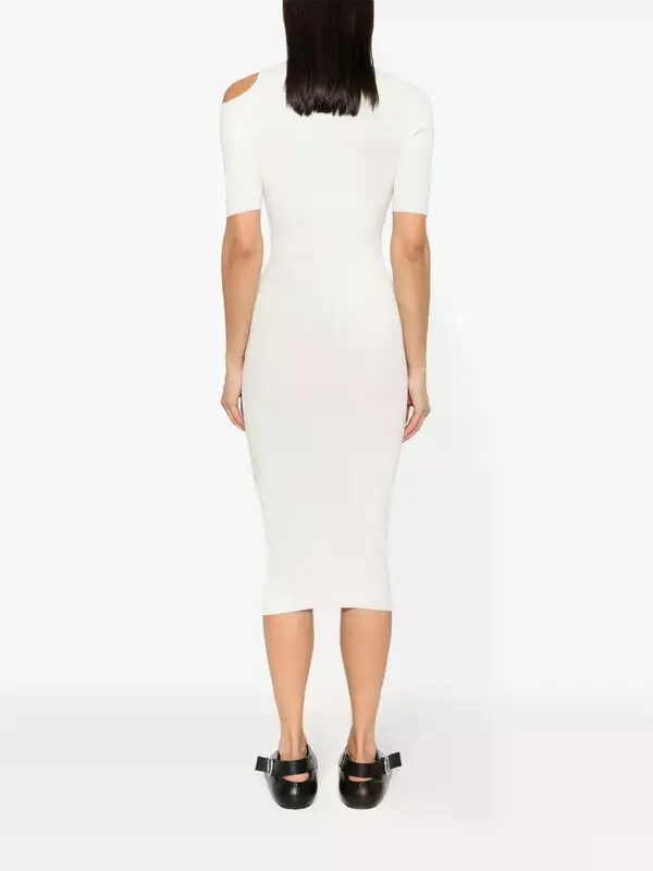 AERON Ribbed Midi Dress With Cut-out Detail