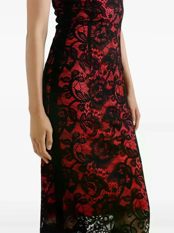 Dolce & Gabbana Floral Lace Midi Dress