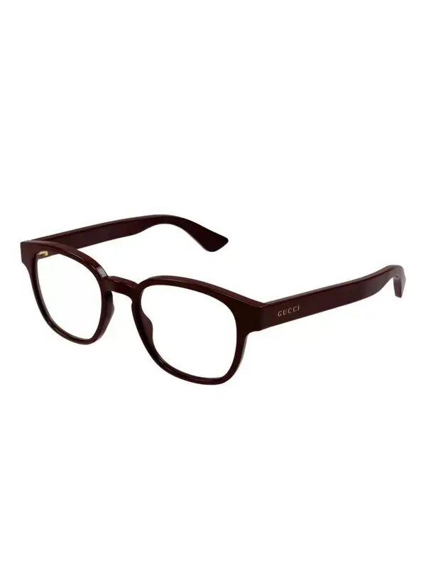 Gucci Round Frame Glasses - Red