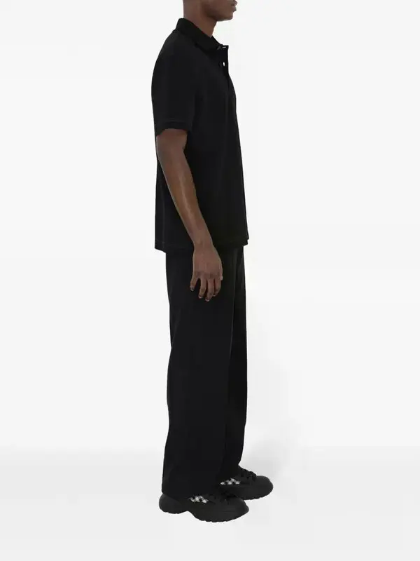 Burberry Logo-embroidered Cotton Polo Shirt
