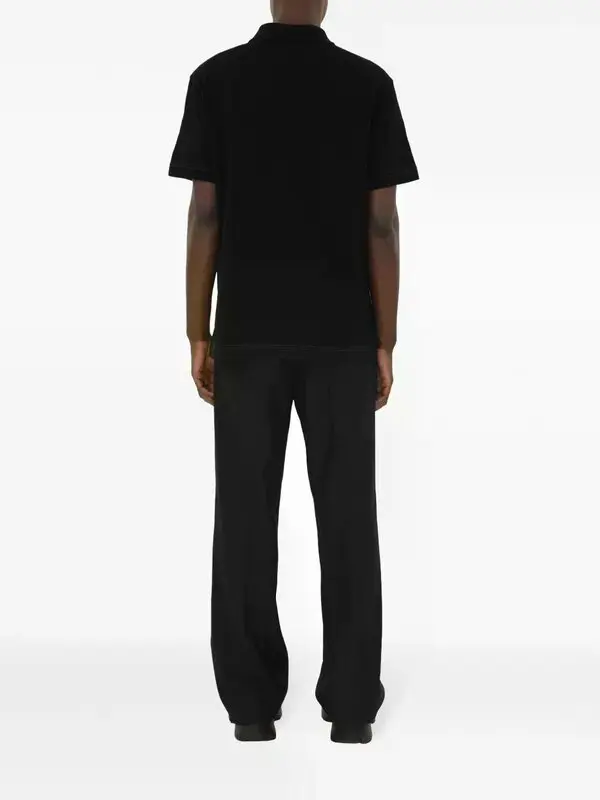 Burberry Logo-embroidered Cotton Polo Shirt