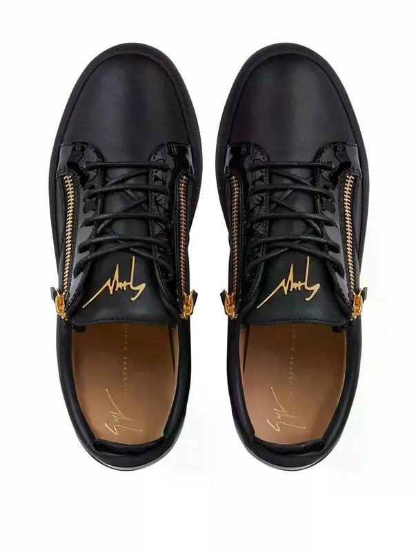 GIUSEPPE ZANOTTI Frankie Double-zip Low-top Sneakers - Black