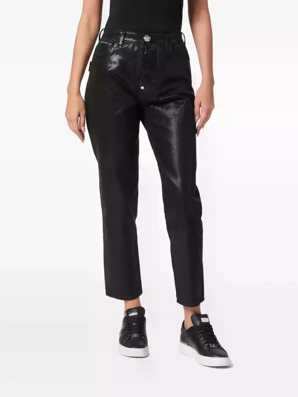 Philipp Plein Coated Finish Trousers