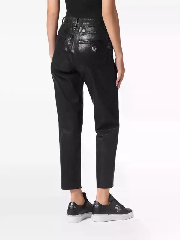 Philipp Plein Coated Finish Trousers