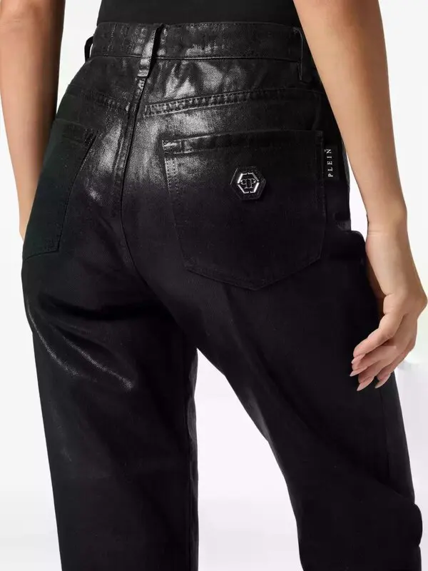 Philipp Plein Coated Finish Trousers