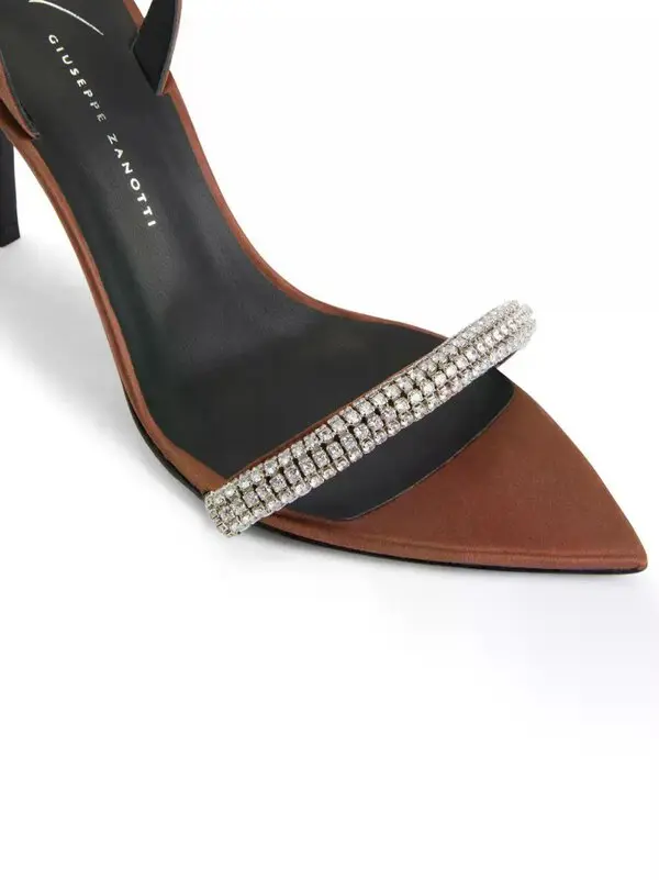 GIUSEPPE ZANOTTI Intriigo Galassia 90mm Rhinestone Embellished Satin Sandals