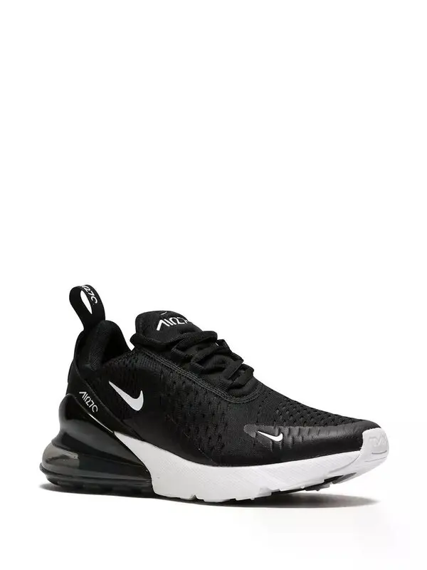 Nike Max 270 Round Toe Lace Up Sneakers - Black