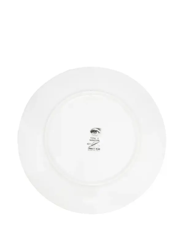FORNASETTI Tema E Variazioni No.401 Plate - Black