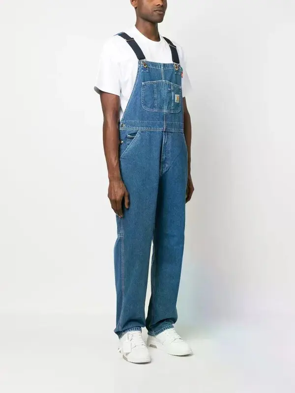 Carhartt Work In Progress Logo-patch Straight-leg Dungarees