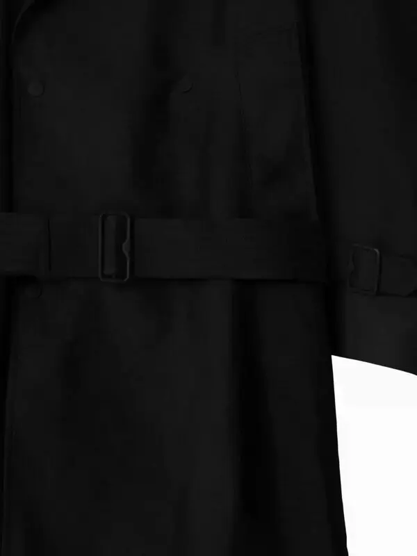 Burberry Double-breasted Belted Trench Coat - Black