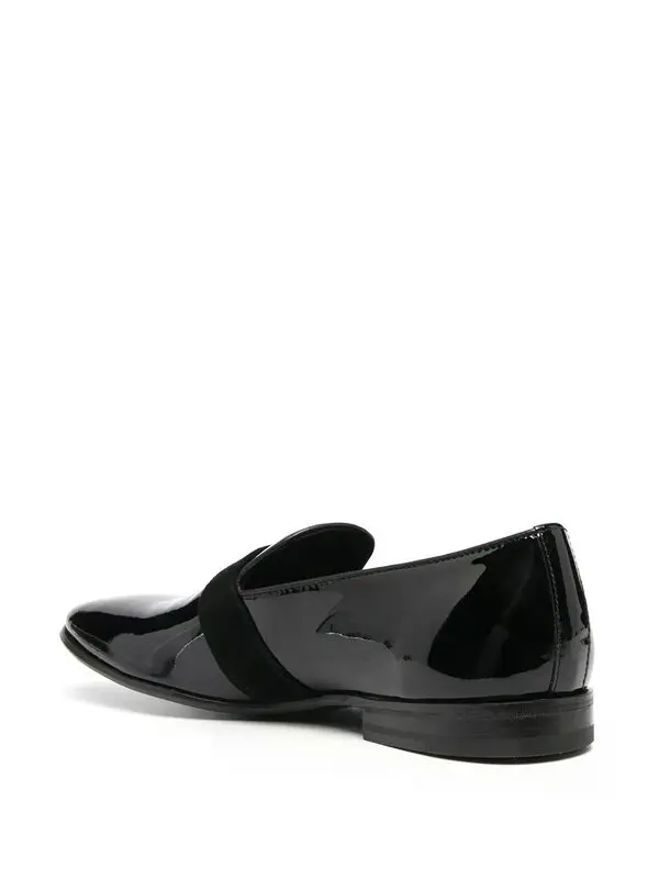 Philipp Plein Hexagon Plaque Patent Leather Loafers