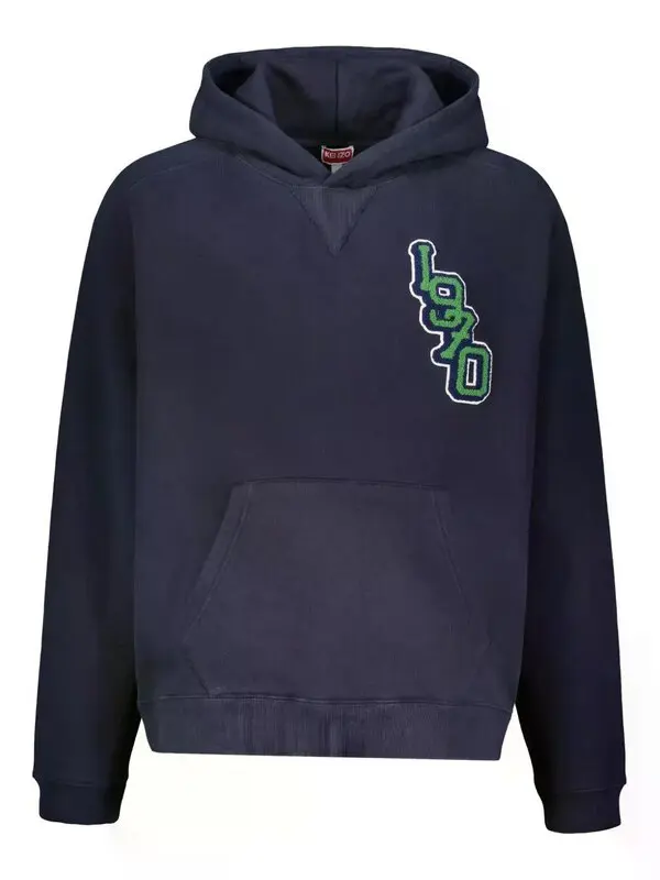 Kenzo Tiger Appliqué Hoodie - Blue