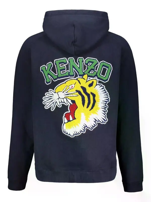 Kenzo Tiger Appliqué Hoodie - Blue