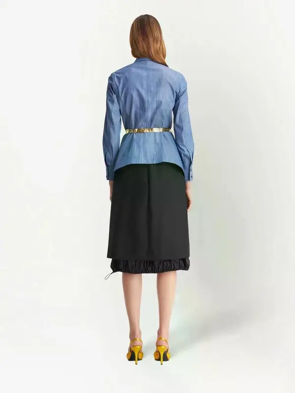 Tory Burch Mohair Blend Layered Knee-length Skirt