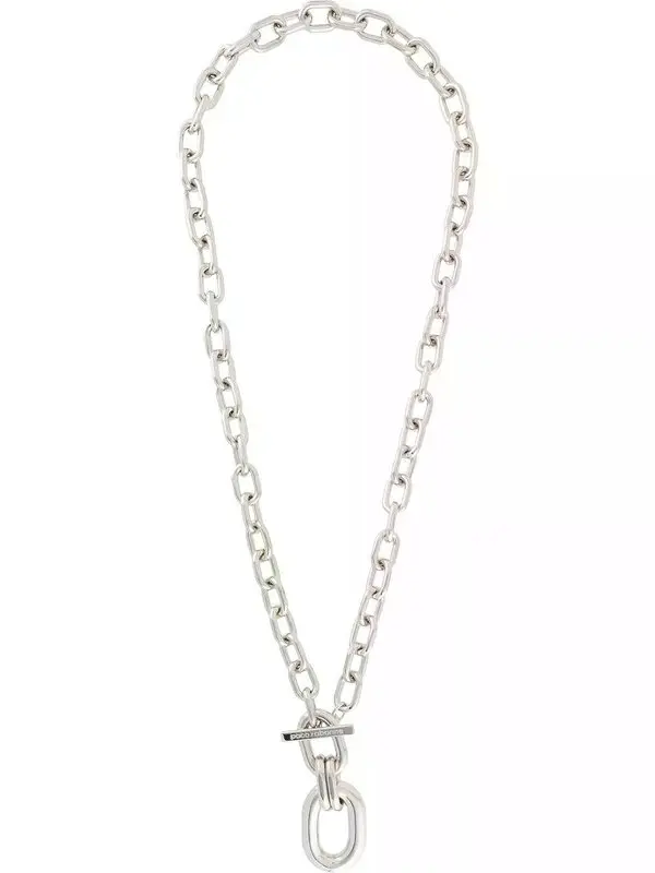Rabanne Toggle Chain Pendant Necklace - Silver