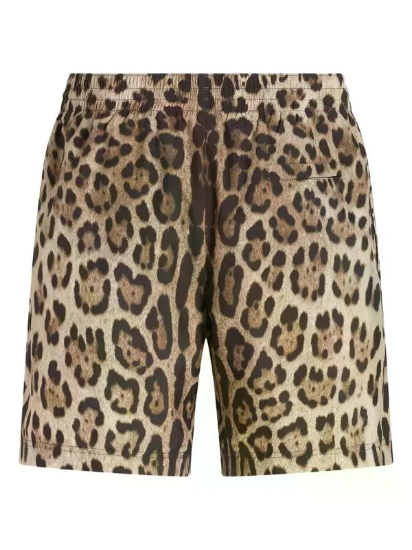 Dolce & Gabbana Leopard-print Swim Shorts - Neutrals