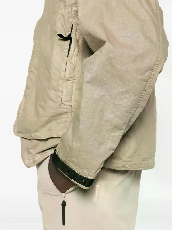 Stone Island Zip-fastening Jacket With Compass Motif