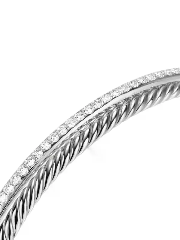 David Yurman Sterling Crossover Diamond Bracelet