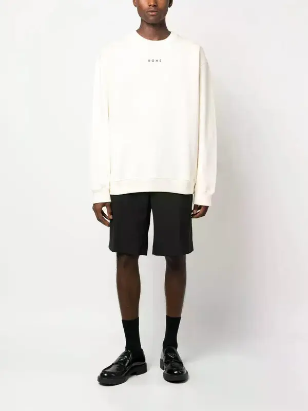 RÓHE Logo-print Long-sleeved Sweatshirt
