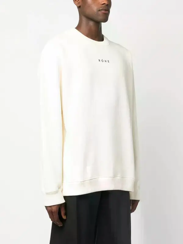 RÓHE Logo-print Long-sleeved Sweatshirt