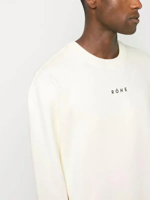 RÓHE Logo-print Long-sleeved Sweatshirt