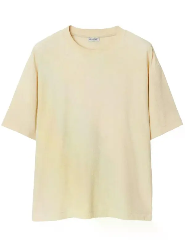 Burberry Round-neck Cotton T-shirt - Neutrals