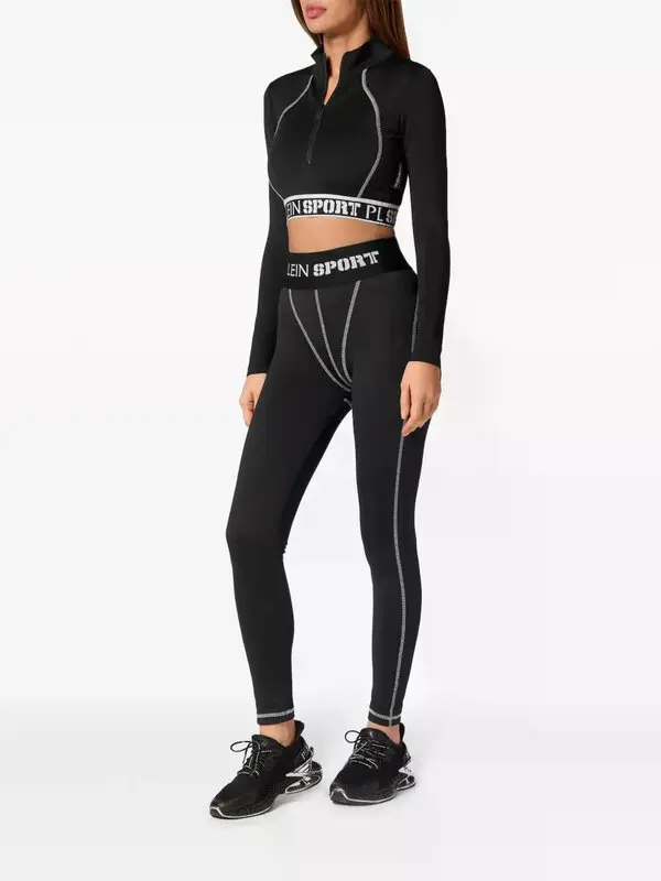 PLEIN SPORT Logo Underband Crop Top