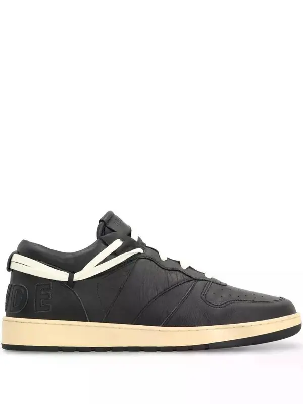 Rhude Rhecess Leather Sneakers - Black