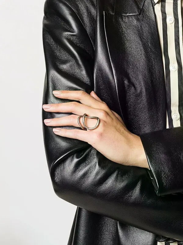 Charlotte Chesnais Ribbon Twist Ring In Sterling - Silver