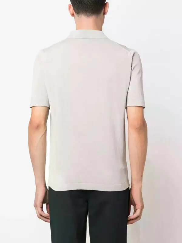 DELL'OGLIO Open-placket Cotton Polo Shirt