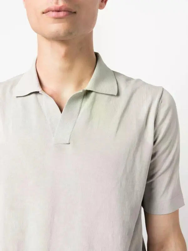 DELL'OGLIO Open-placket Cotton Polo Shirt