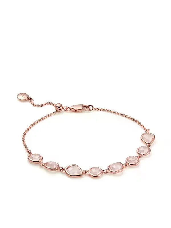 Monica Vinader 18kt Rose Gold Siren Mini Nugget Cluster Bracelet - Pink