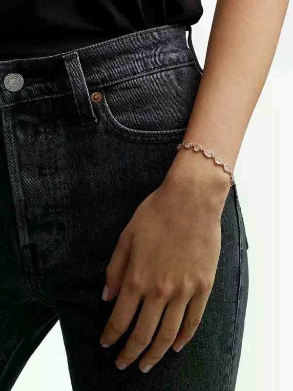 Monica Vinader 18kt Rose Gold Siren Mini Nugget Cluster Bracelet