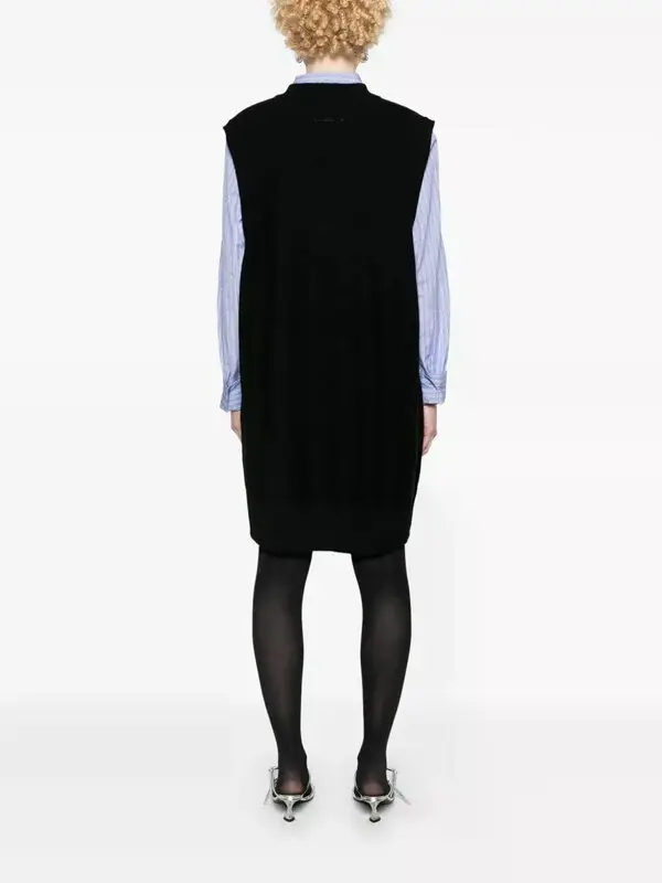 MAISON MARGIELA Sleeveless Knitted Minidress - Black