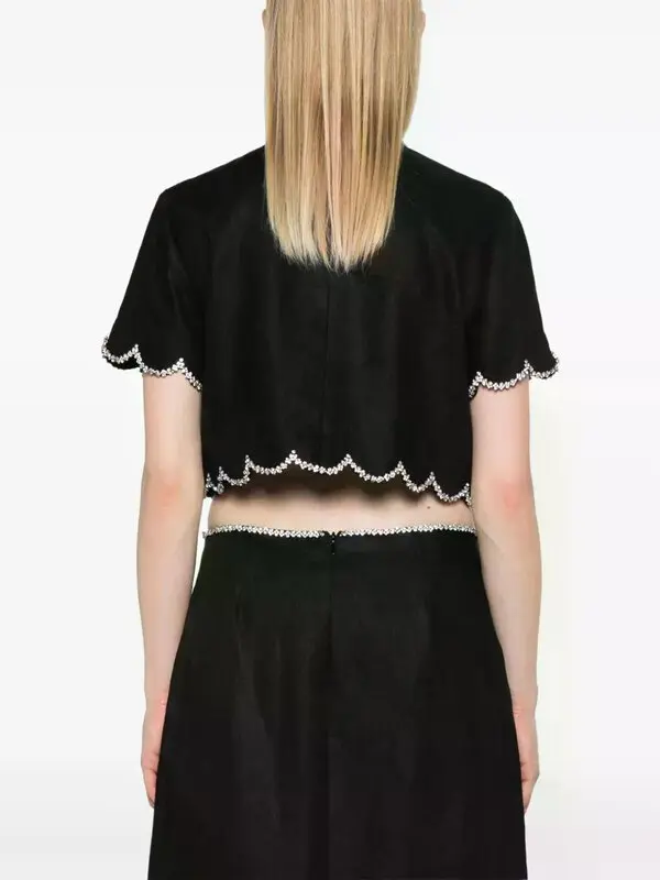 Zimmermann Crystal Embellished Crop Top