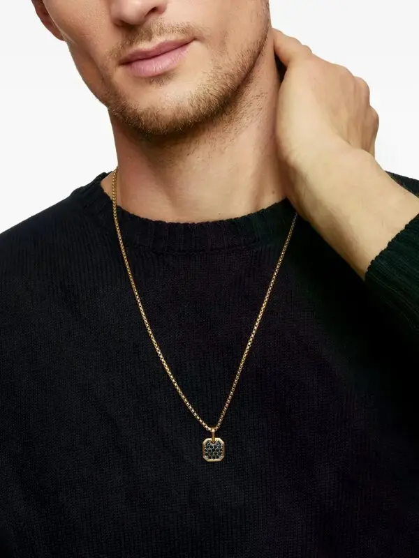 David Yurman 18kt Yellow Black Diamond Amulet