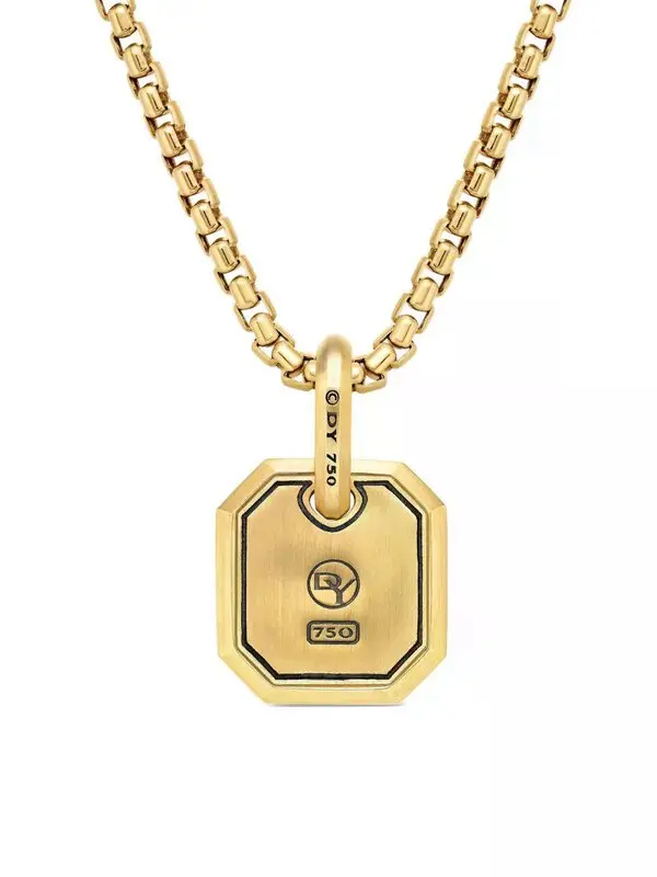 David Yurman 18kt Yellow Black Diamond Amulet