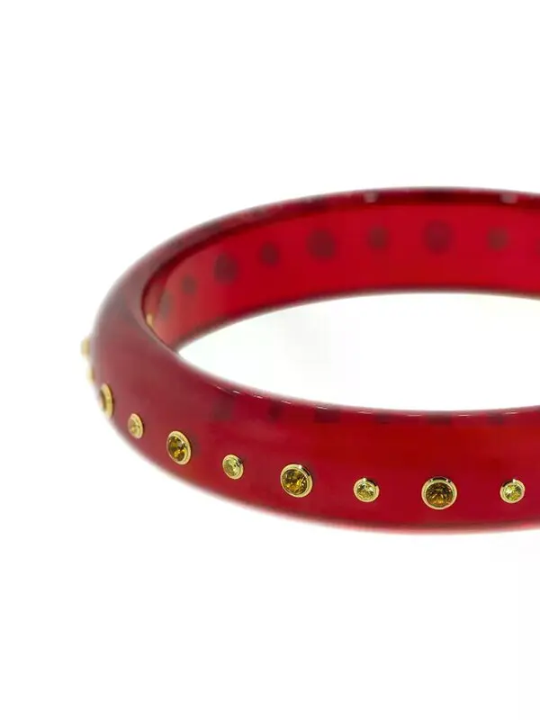 Mark Davis 18kt Yellow Gold Sapphire And Citrine Bangle Bracelet