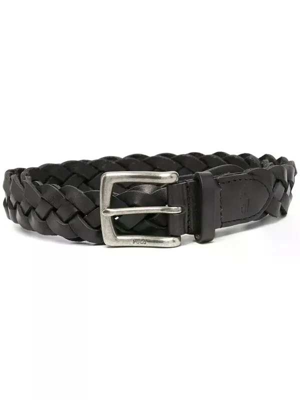 Polo Ralph Lauren Braided Leather Belt - Black