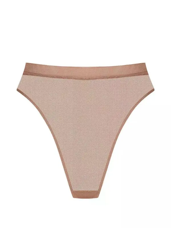 MAISON CLOSE Corps À Corps Mesh Thong - Neutrals