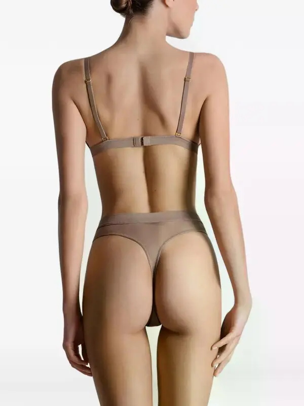 MAISON CLOSE Corps À Corps Mesh Thong - Neutrals