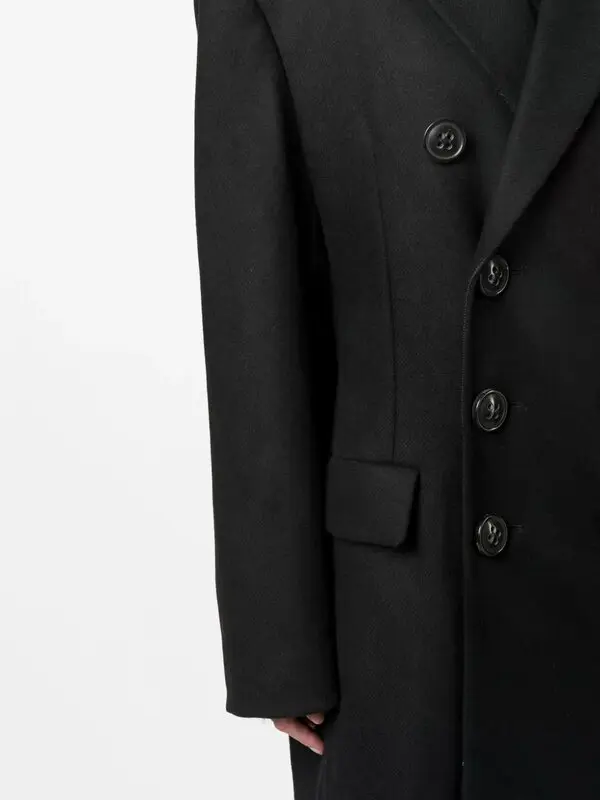 Dsquared2 Double-breasted Virgin Wool Blend Coat