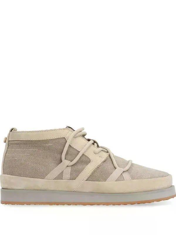 VOLTA Hi-top Sneakers With Lace-up Fastening - Neutrals