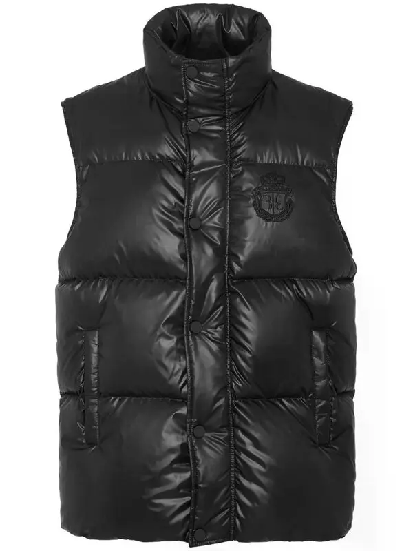 BILLIONAIRE Logo-embroidered Padded Gilet - Black